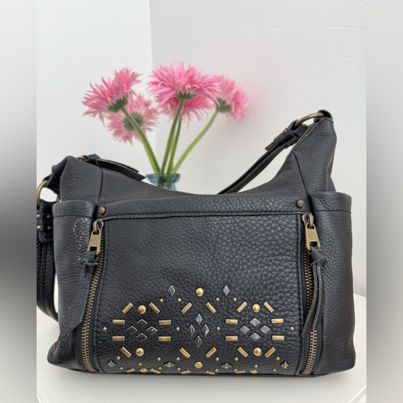 The Sak | Bags | The Sak Collective Black Leather Handbag With Gold ...